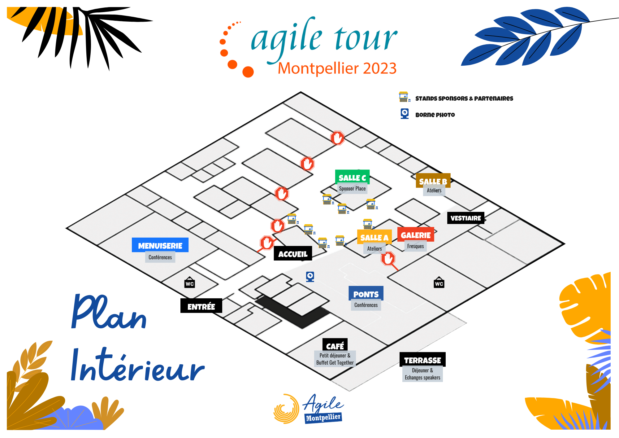 Plan de la Halle Tropisme - Agile Tour Montpellier